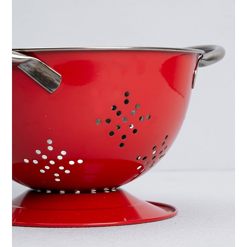 Stainless steel Colander Red 13.5 cm | Knivesworld.eu