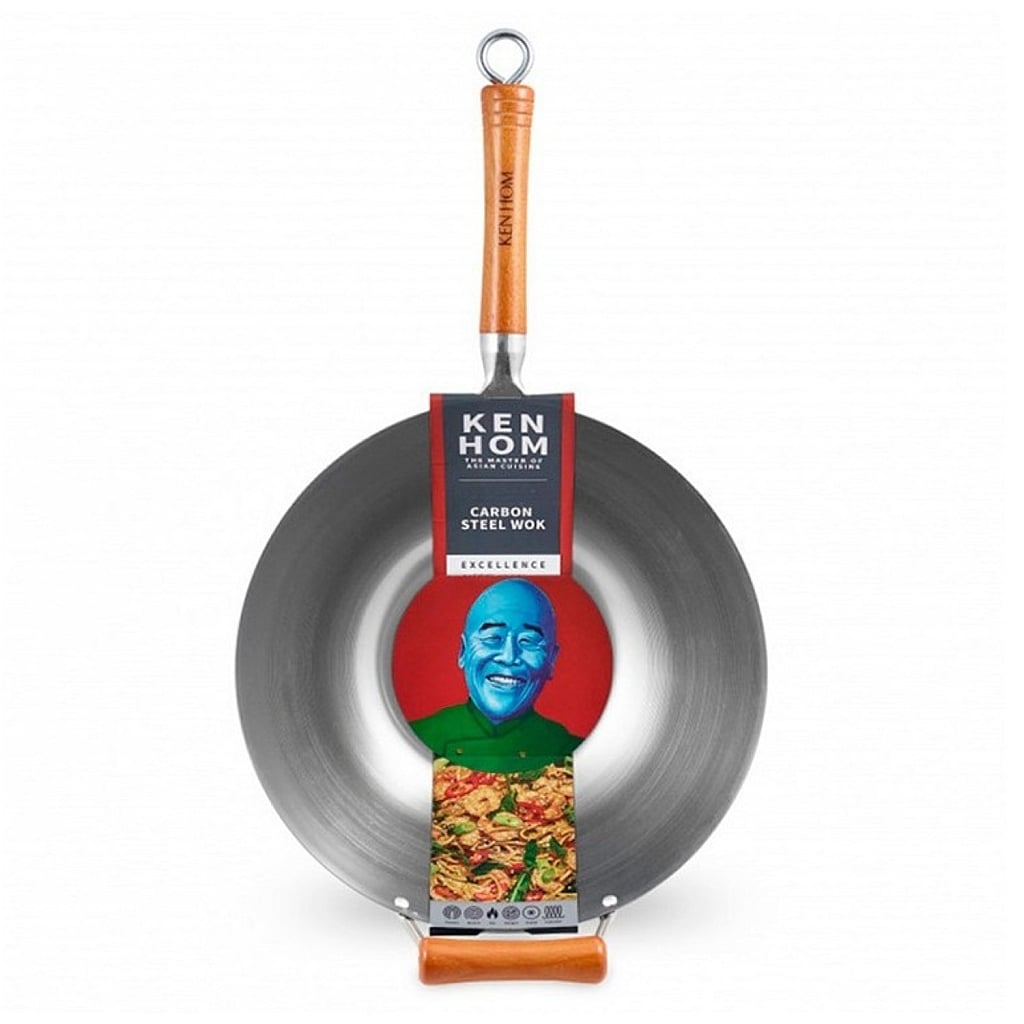 Ken Hom Professionele Wok Carbon Staal 36 cm - KH436003 ...