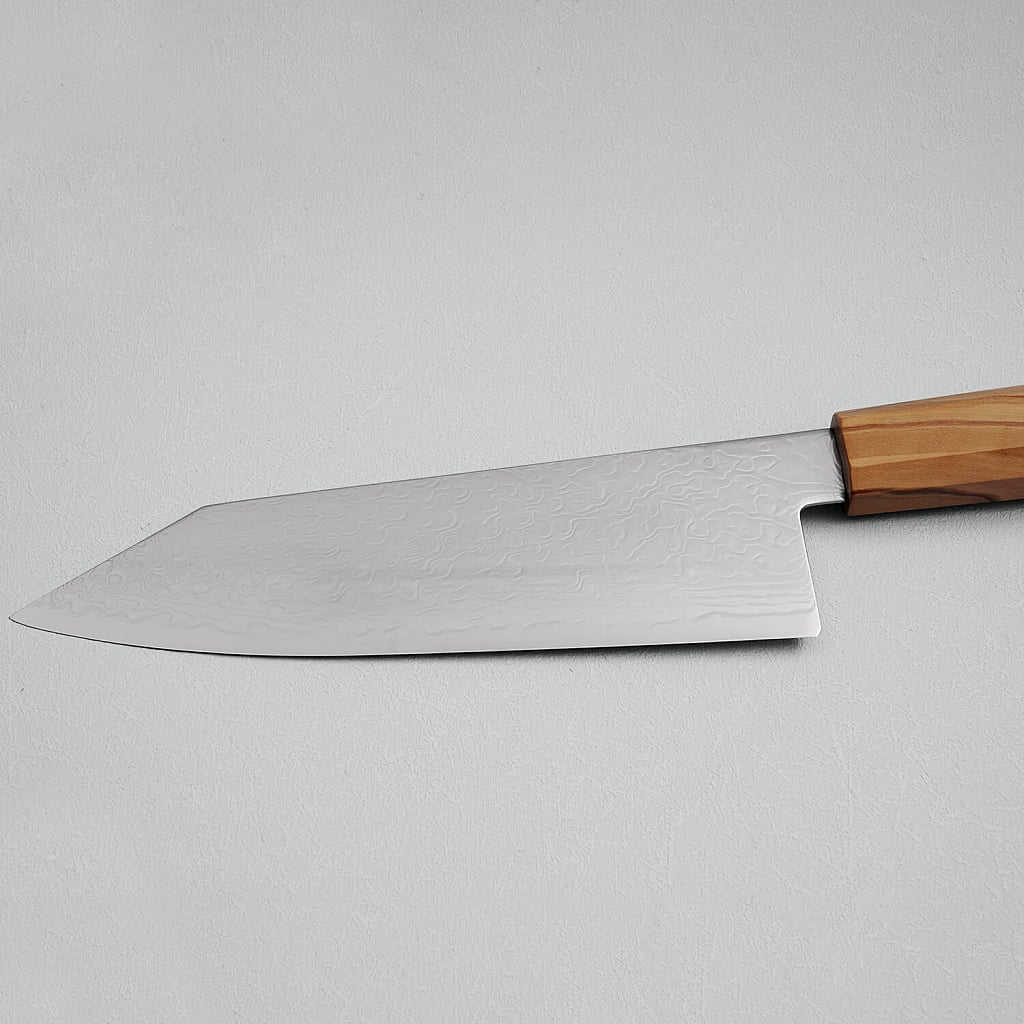Hatsukokoro Ryuhyo SG2 Damast Olive Bunka 18 cm | Knivesworld.eu
