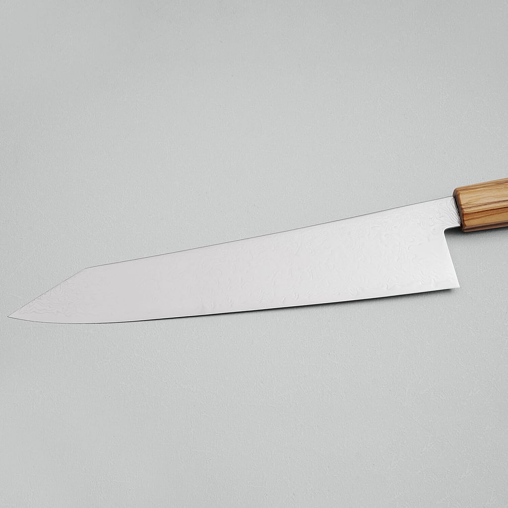 Hatsukokoro Ryuhyo SG2 Damast Olive Kiritsuke Gyuto 24 cm | Knivesworld.eu