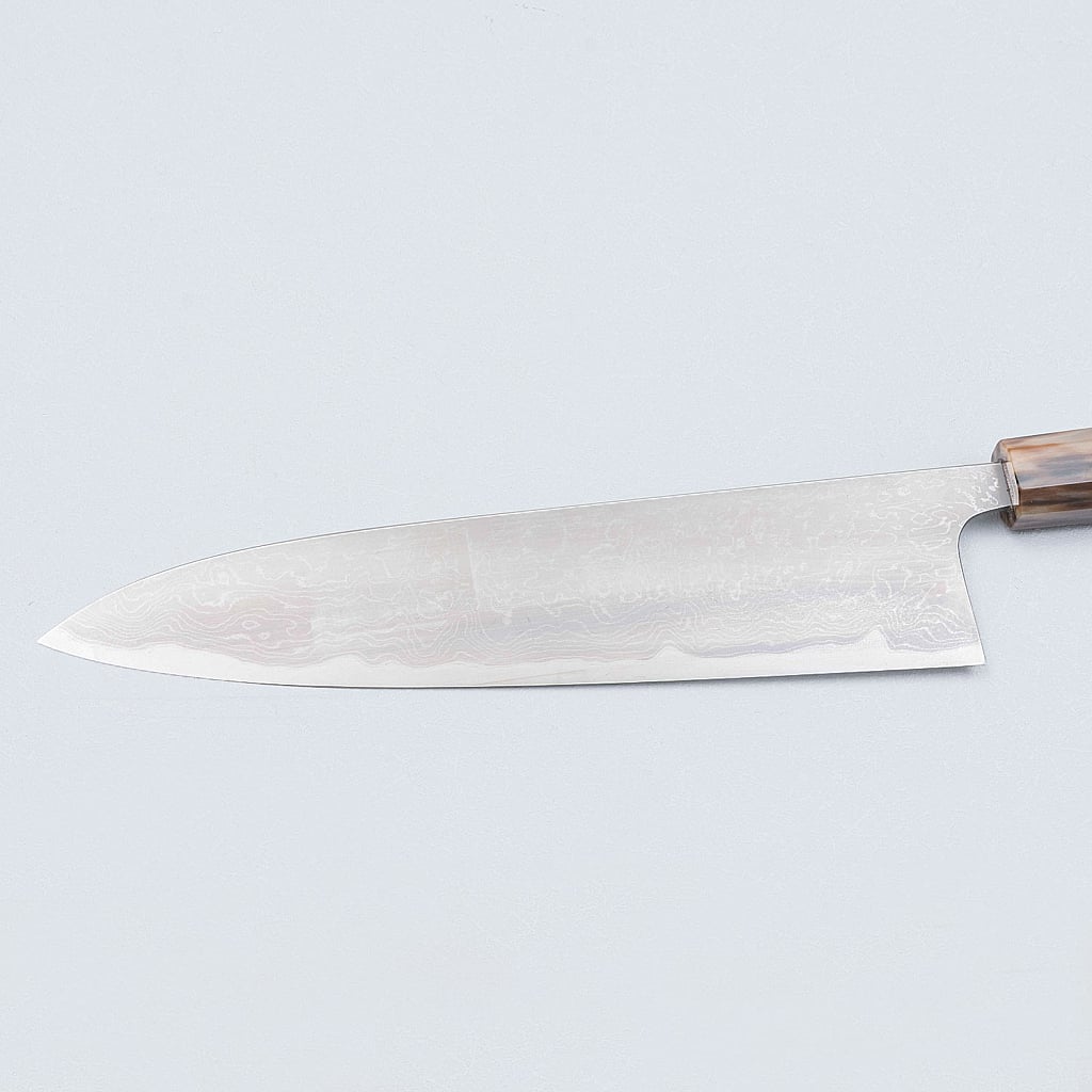 JNS Wakui Seiryu Damast Gyuto 24 cm | Meesterslijpers.nl