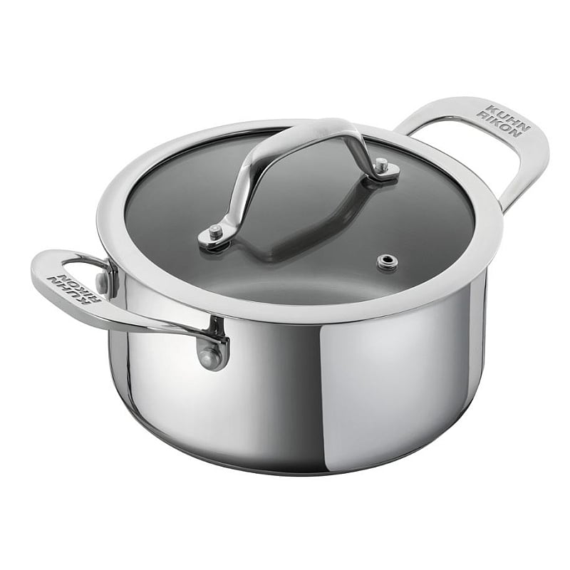 Kuhn Rikon stainless steel Cooking Pan 18 cm | Knivesworld.eu