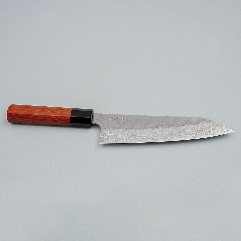 Nigara STRIX Tsuchime Migaki Padouk Gyuto 21 cm | Knivesworld.eu