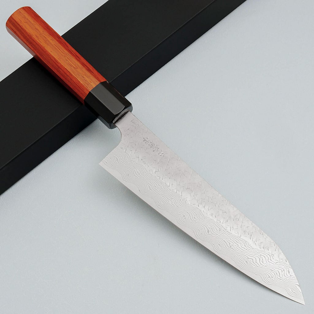 Nigara STRIX Tsuchime Migaki Padouk Gyuto 21 cm | Knivesworld.eu