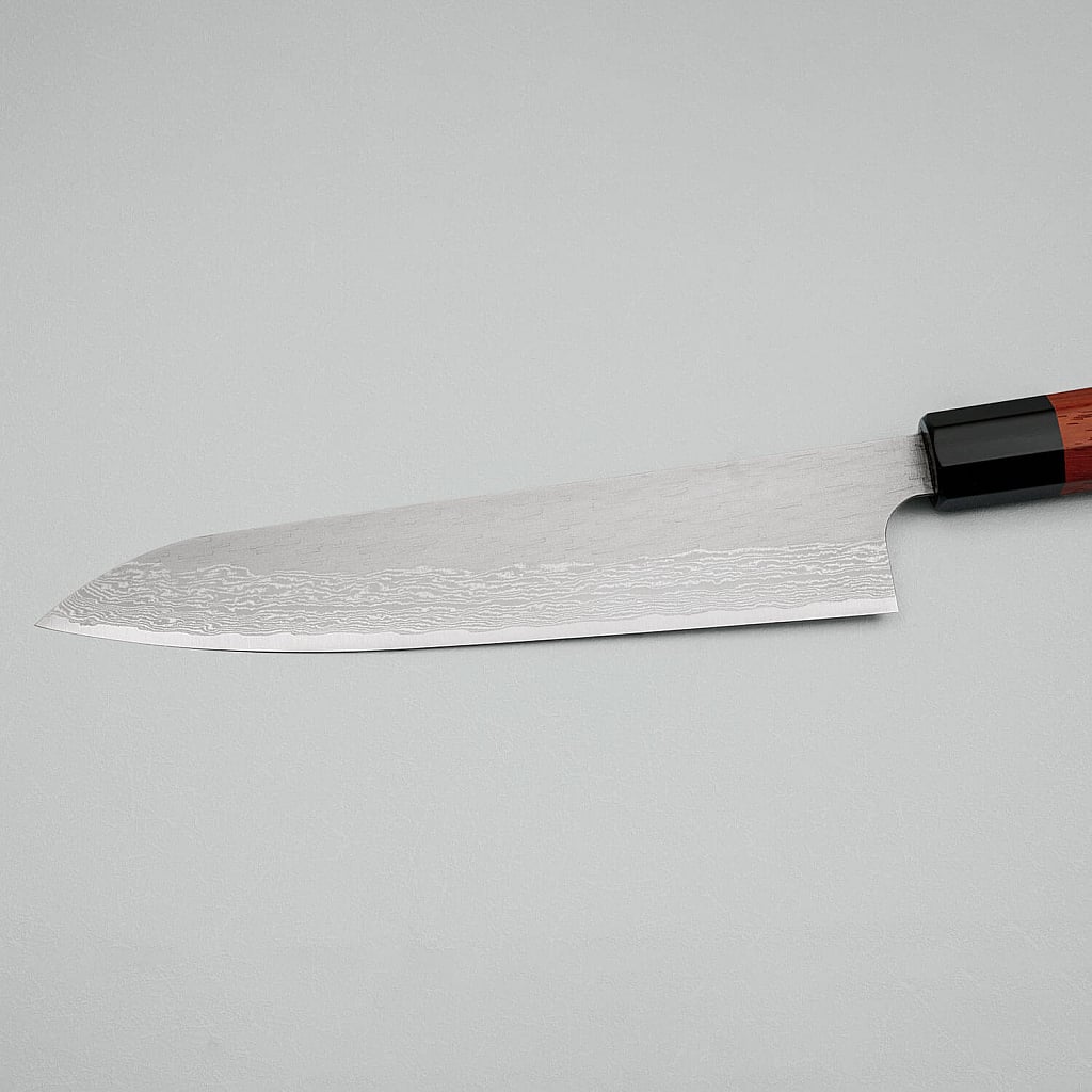 Nigara VG-XEOS Tsuchime Migaki Padouk Gyuto 24 cm | Knivesworld.eu