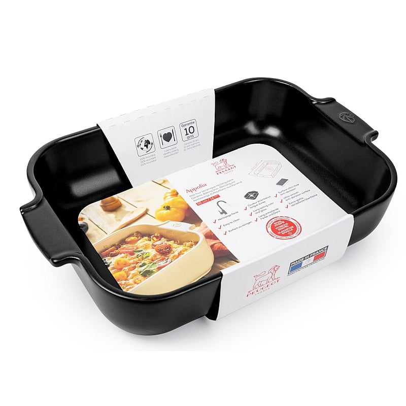 Peugeot Appolia Oven Dish Rectangle 36 cm Black | Knivesworld.eu