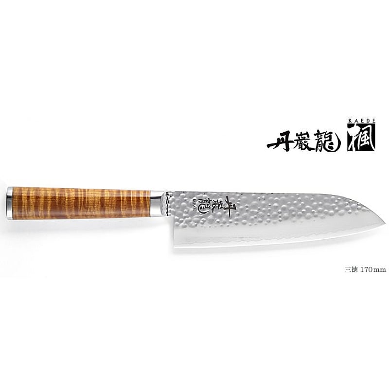 Ryusen Tanganryu Maple Santoku 17 cm Meesterslijpers | Knivesworld