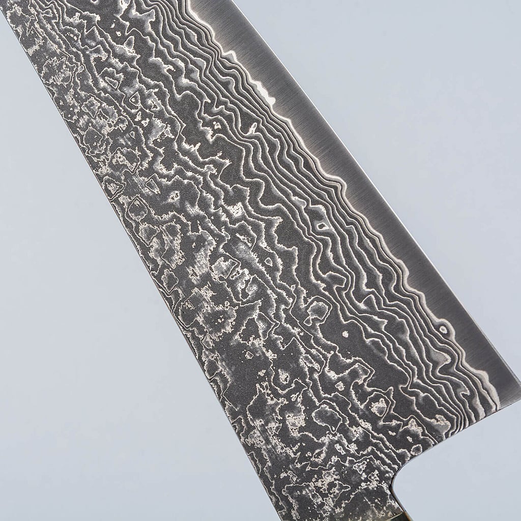 Shigeki Tanaka SG2 Damascus Spalted wood Gyuto 21 cm | Knivesworld.eu