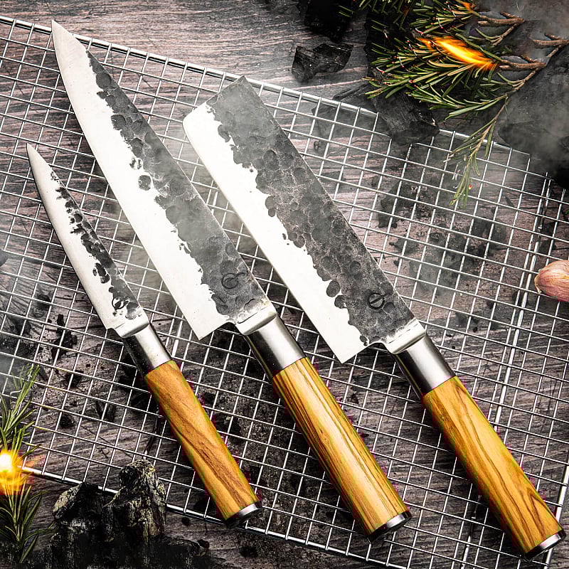 Olive Forged Messenset 7 delig | Meesterslijpers.nl