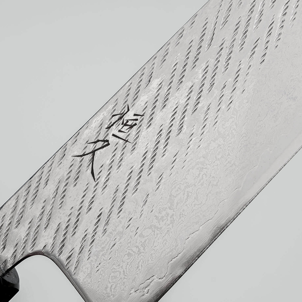Tsunehisa Ginsan Nawame Damast Ebony Gyuto 21 cm | Meesterslijpers.nl