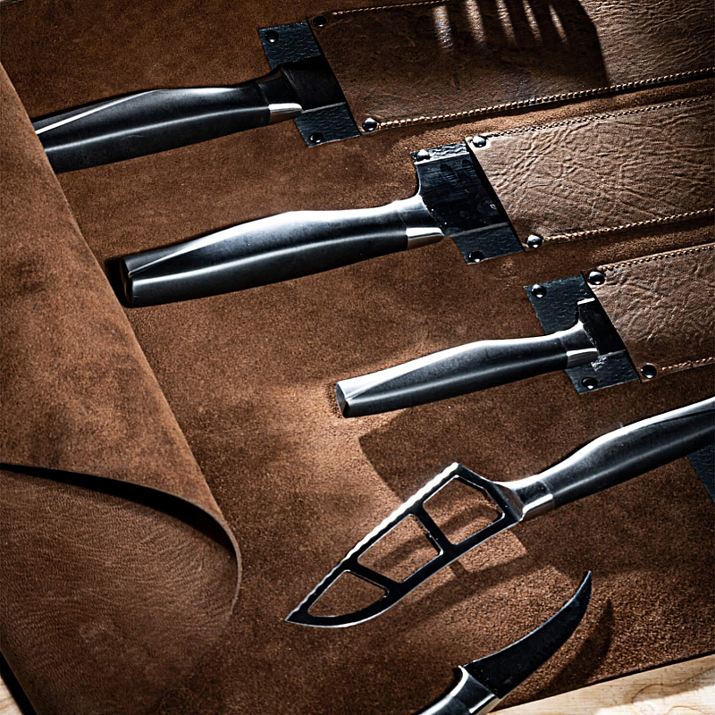 Wunschleder Knife Roll Folder Vintage Horse Leather Cognac - 17A00775 ...